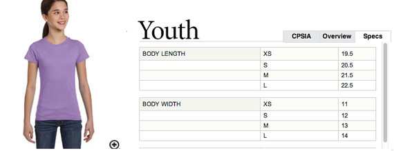 Size Charts - Inspired Buffalo